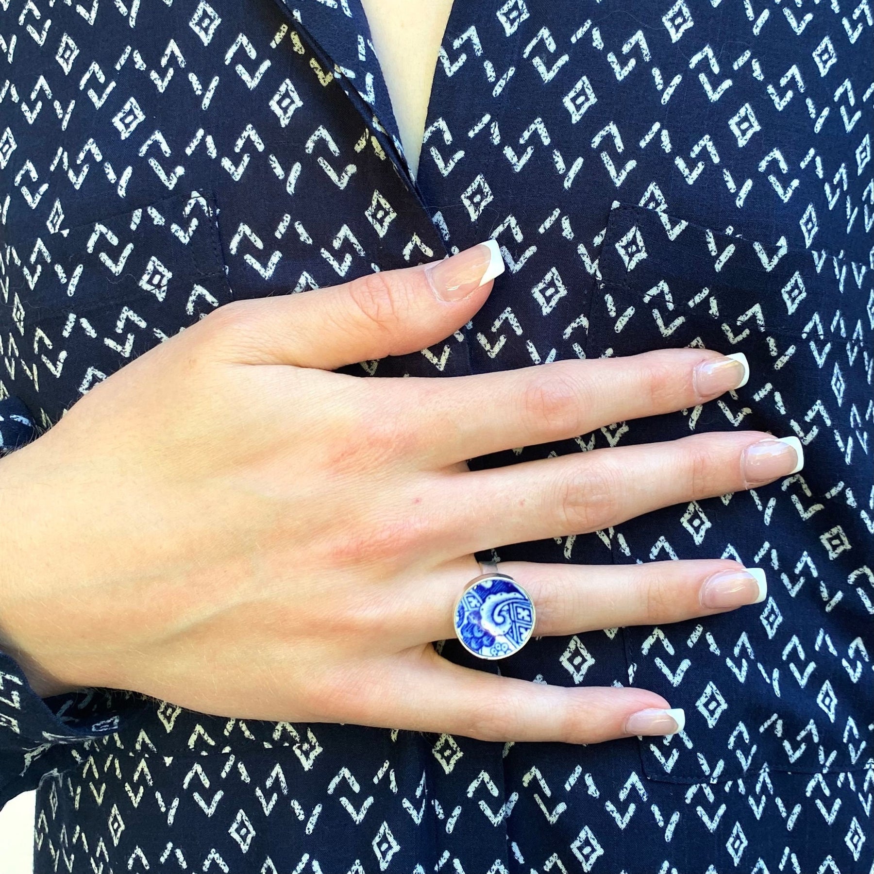 Blue Willow China Ring – Broken China Jewelry | eclectiQuas