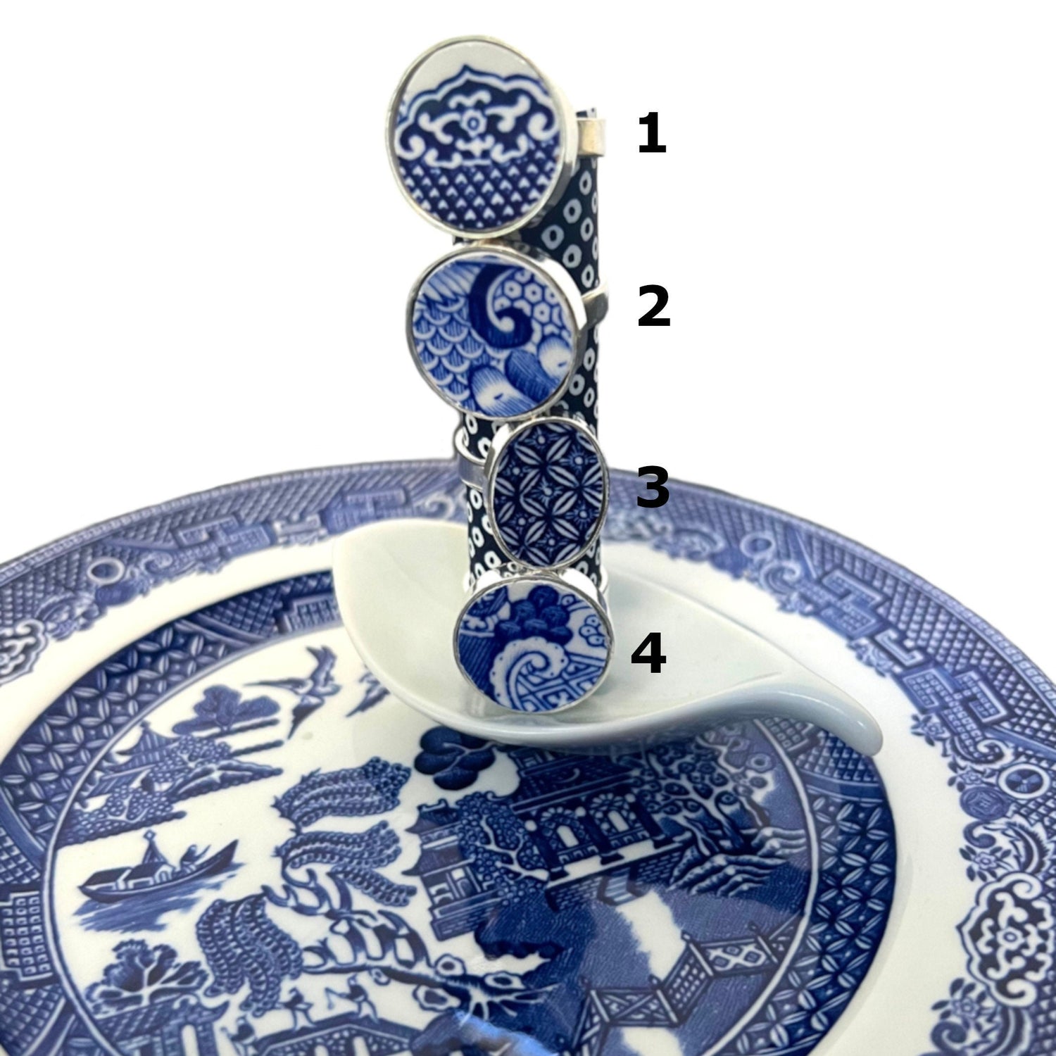 Blue Willow China Ring – Broken China Jewelry | eclectiQuas