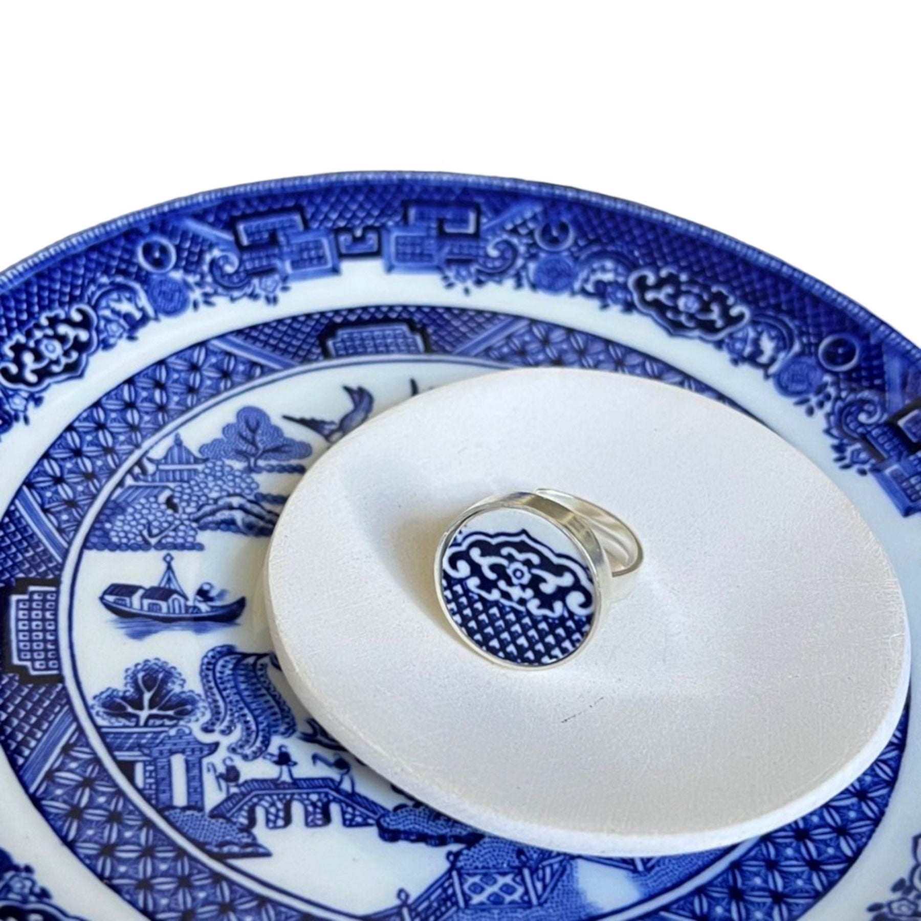 Blue Willow China Ring – Broken China Jewelry | eclectiQuas